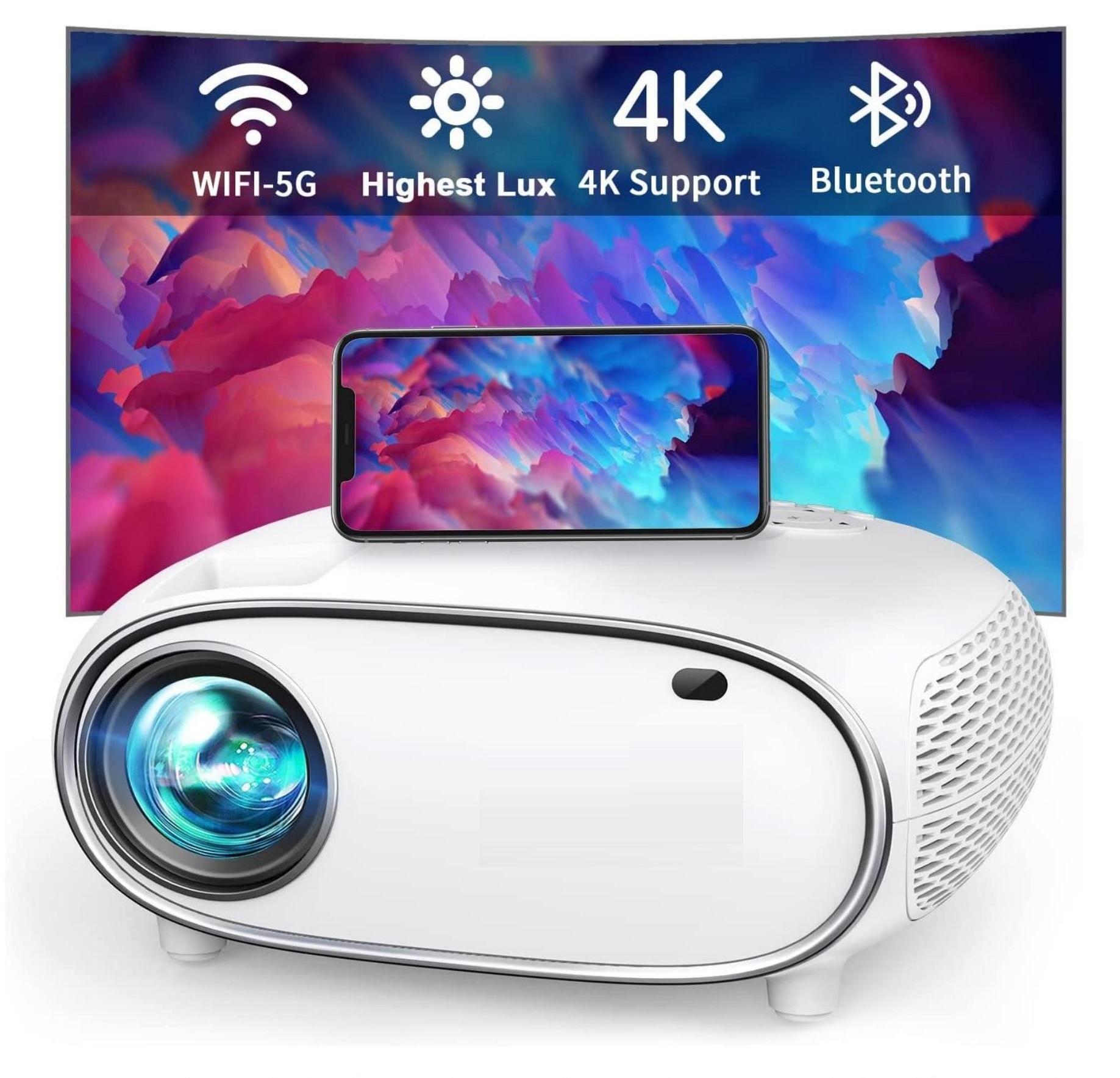 AUN W6 Auto Focus Projector Full HD Android 9 WiFi Bluetooth