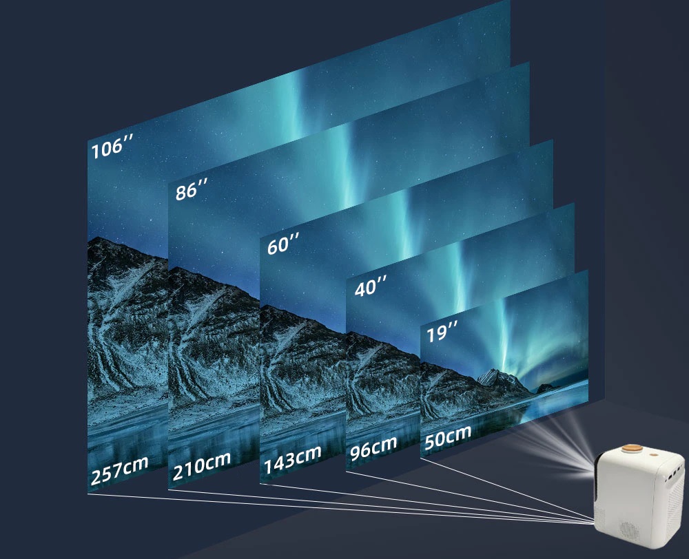 AUN Short Throw 720p HD Smart Projector Android WiFi Bluetooth