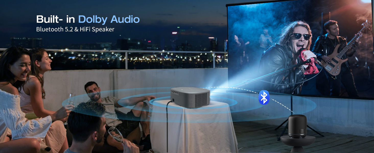 TOPTRO Q11 Max Auto Focus Projector 30000 Lumen Brightness