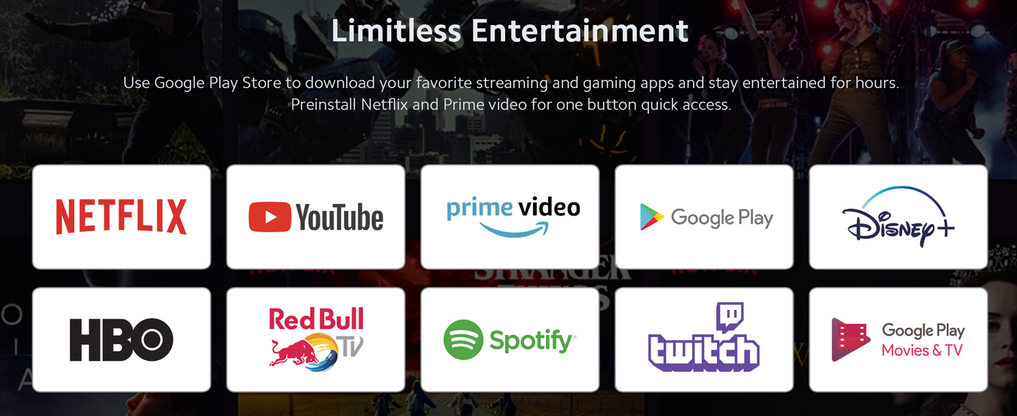 Netflix & Android TV Certified 4K TV Stick for Projectors & TV