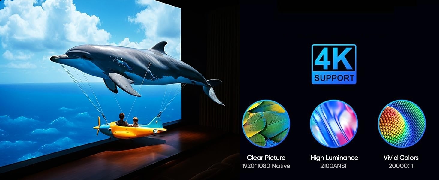 TOPTRO Elite Pro Auto Focus Projector 24000 Lumen Brightness