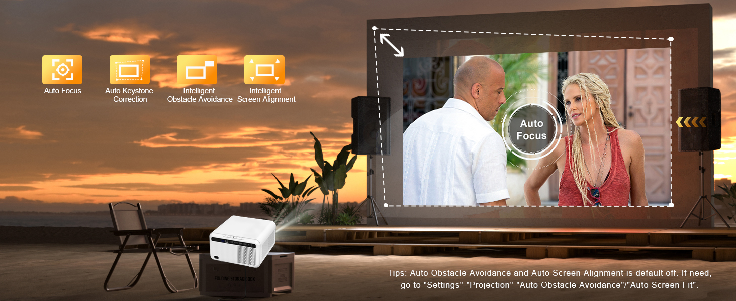 TOPTRO Legend Auto Focus Projector 26000 Lumen Brightness