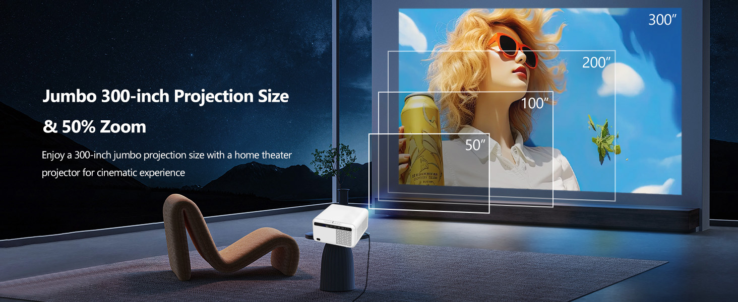 TOPTRO Legend Auto Focus Projector 26000 Lumen Brightness